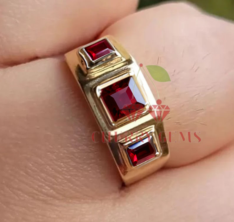 Triple Ruby Gold Band – cherrygemssg